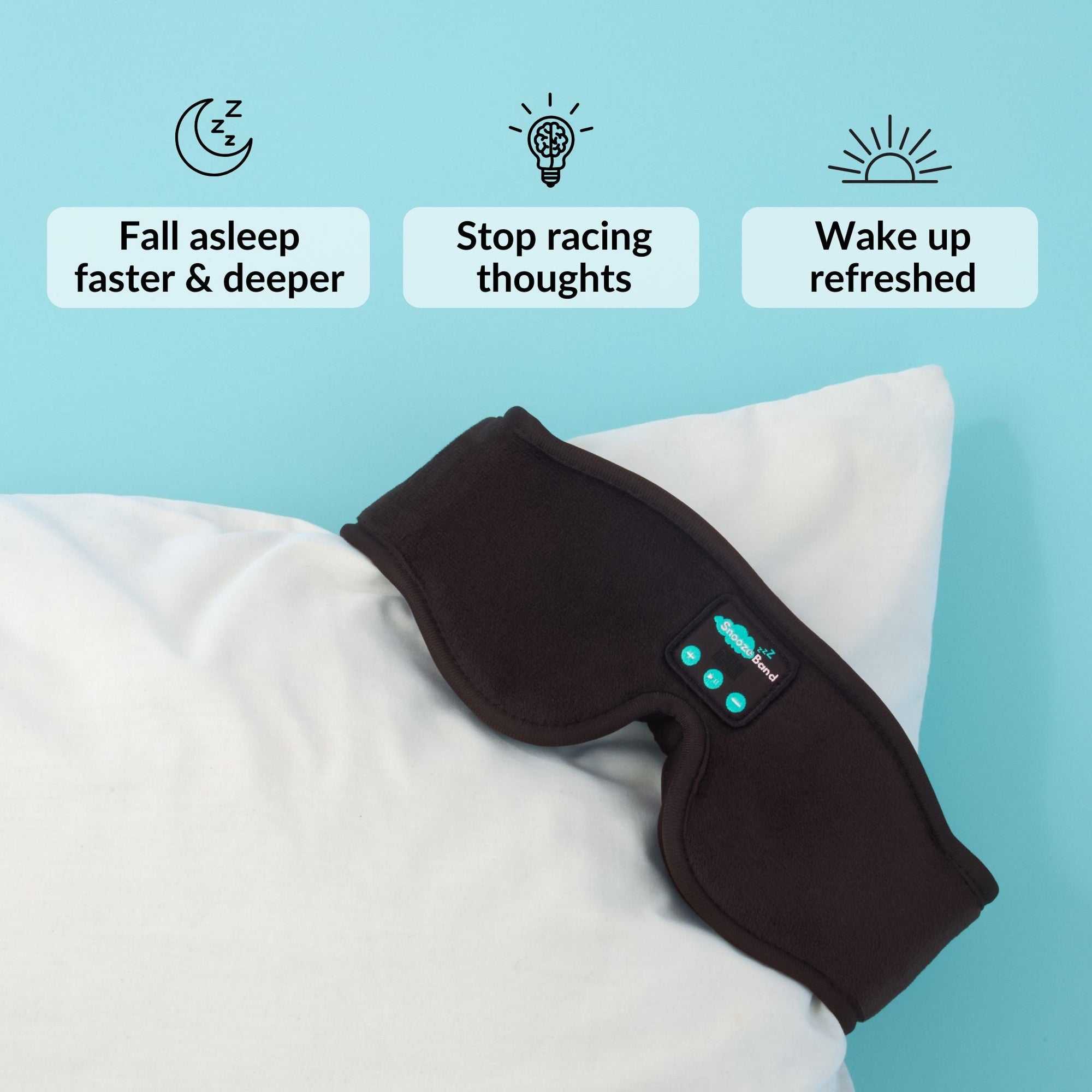 SnoozeBand™ Pro - Bluetooth Sleep Mask – Snooze Band
